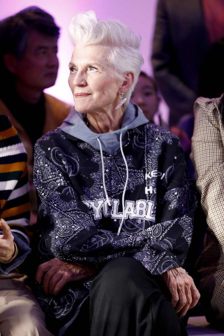 Maye Musk Attends the New York Fashion Week Runway for Uplive x Hekka ...